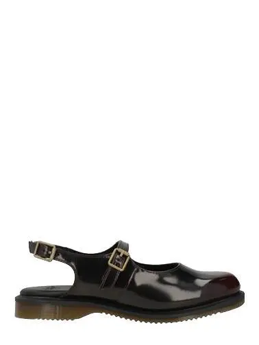 Dr. Martens Leather Ballet Flats - Red