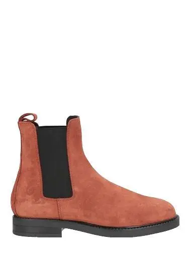 POLLINI Suede Ankle Boots - Rust