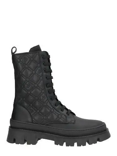 POLLINI Ankle Boots In Calfskin And Polyurethane - Black