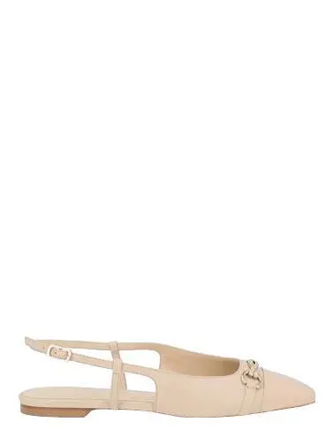 BALDININI Leather Ballet Flats - Beige