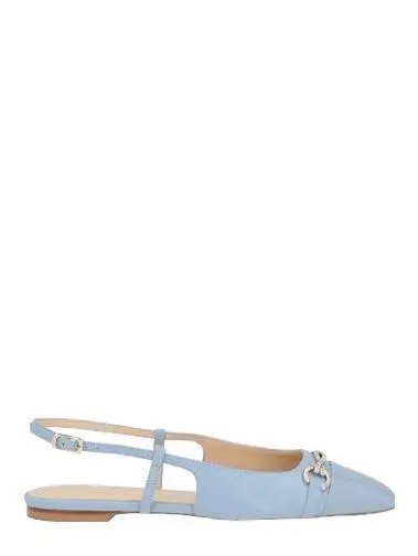 BALDININI Leather Ballet Flats - Light Blue