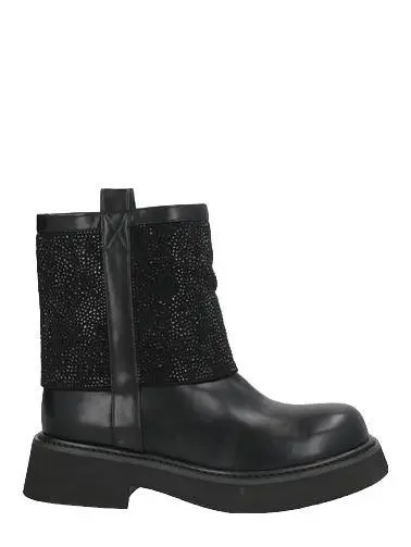 TOSCA BLU Ankle Boots With Crystal Embellishments - Black