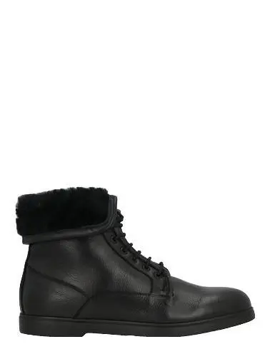 BALDININI Ankle Boots Leather Shearling - Black