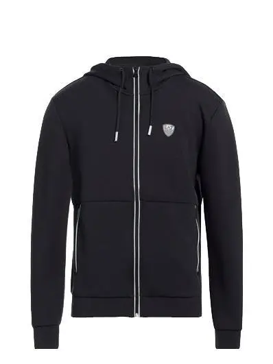 EA7 Sweatshirt With Hood And Zip Closure - Blue