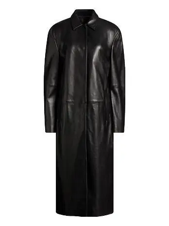 DIESEL® Leather Overcoat - Black