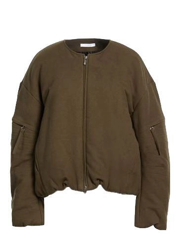 Helmut Lang Military Cotton Blend Bomber Jacket - Green