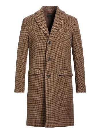 BRERAS MILANO Single-breasted Wool Blend Coat - Beige