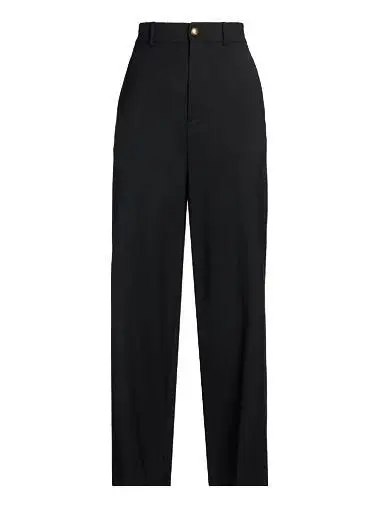 P.a.r.o.s.h Midnight Virgin Wool Stretch Wide-leg Pants - Black