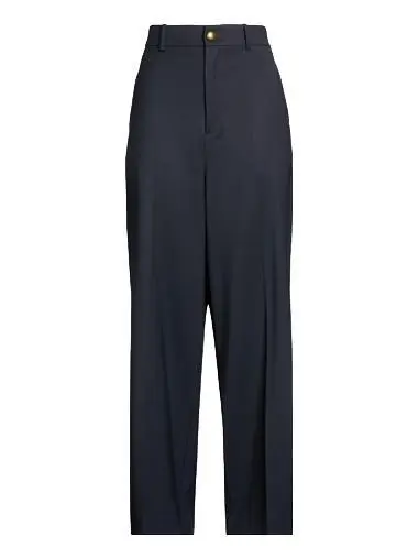 P.a.r.o.s.h Midnight Virgin Wool Stretch Wide-leg Pants - Blue