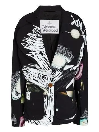 VIVIENNE WESTWOOD Single-breasted Printed Blazer - Black