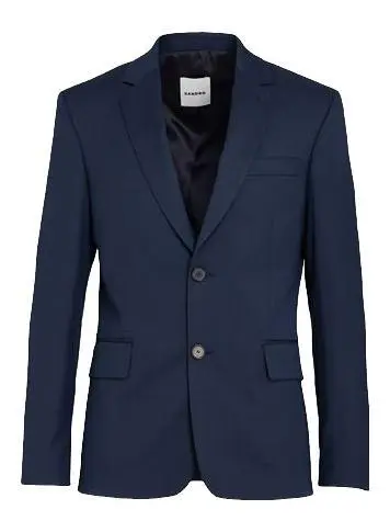 Sandro Blazer Size Wool - Blue