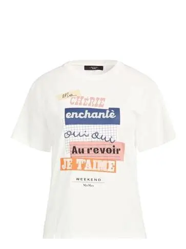 Max Mara Cotton Graphic T-shirt - White