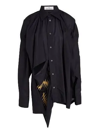 VIVIENNE WESTWOOD Cotton Shirt With Cutout Detail - Black