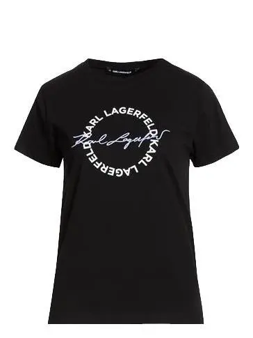 Karl Lagerfeld Organic Cotton Logo Print T-shirt - Black