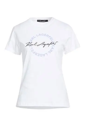 Karl Lagerfeld Organic Cotton Logo Print T-shirt - White