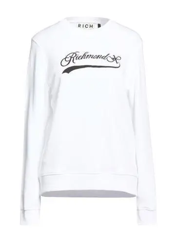 RICHMOND X Cotton Sweatshirt With Crystal Appliqués - White