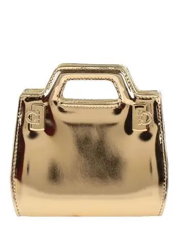FERRAGAMO Mini Metallic Leather Handbag - Gold