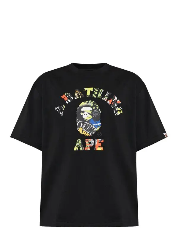 A BATHING APE T-shirt With Logo - Black