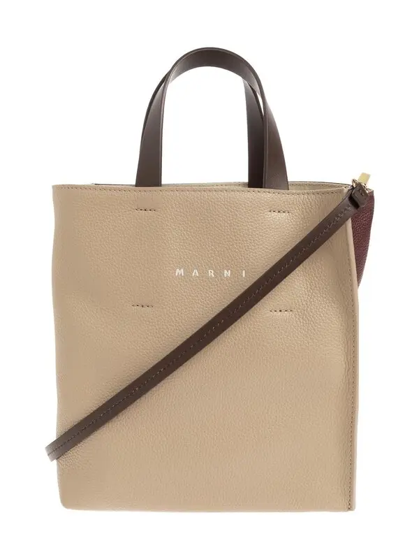Marni Museo Mini Top Handle Bag - Beige