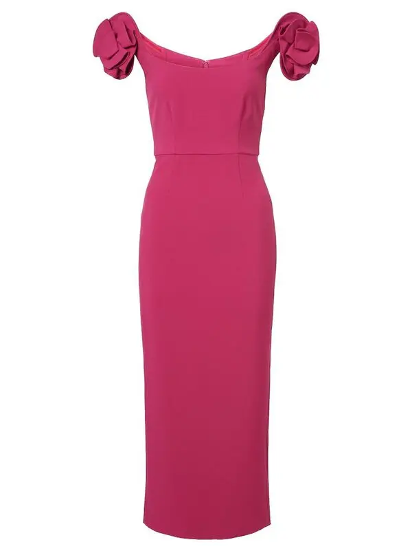 Roland Mouret Floral Appliqué Bustier Dress - Pink