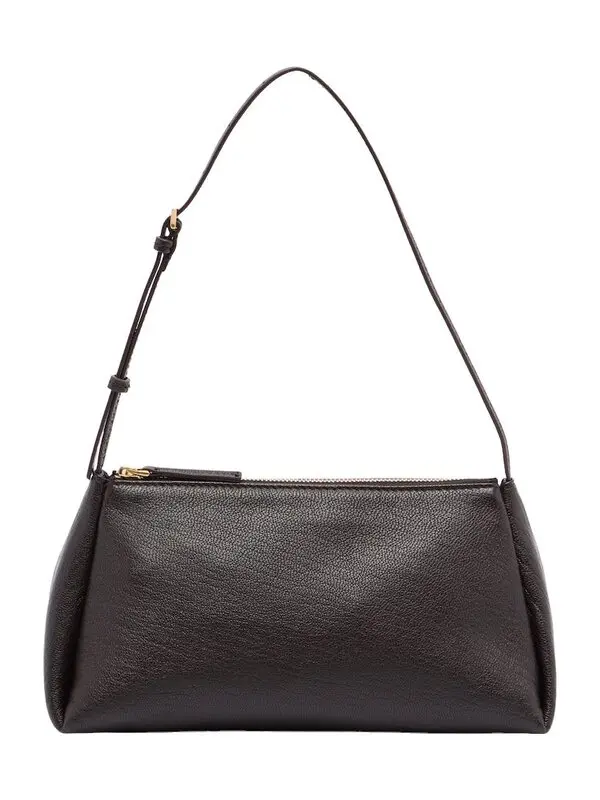 Calvin Klein Aurelis Small Leather Shoulder Bag - Brown