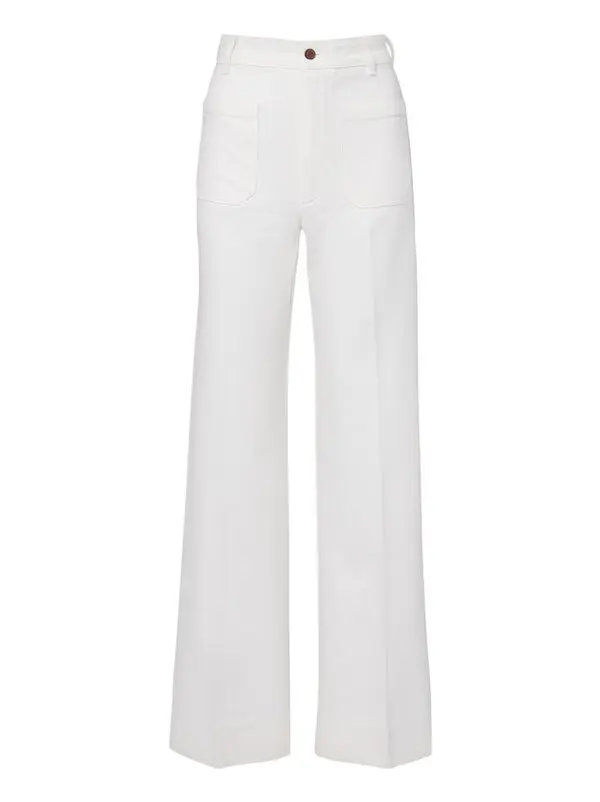 Victoria Beckham Alina Wide-leg Jeans - White