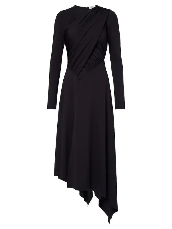 Victoria Beckham Draped Jersey Wrap Dress - Black