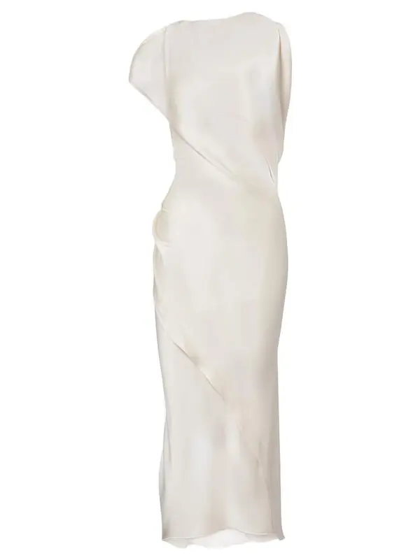 Victoria Beckham Kyra Draped Midi Dress - White