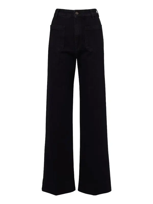 Victoria Beckham Alina Wide-leg Jeans - Black