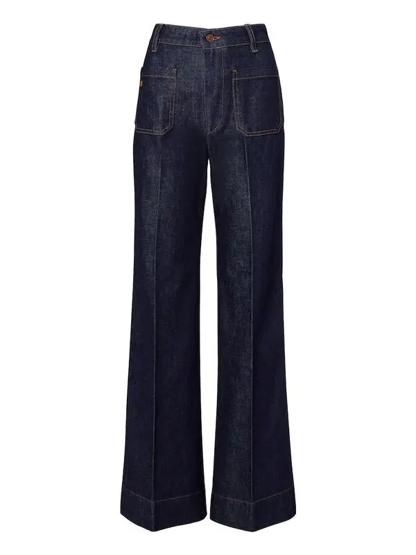 Victoria Beckham Alina Wide-leg Jeans - Blue