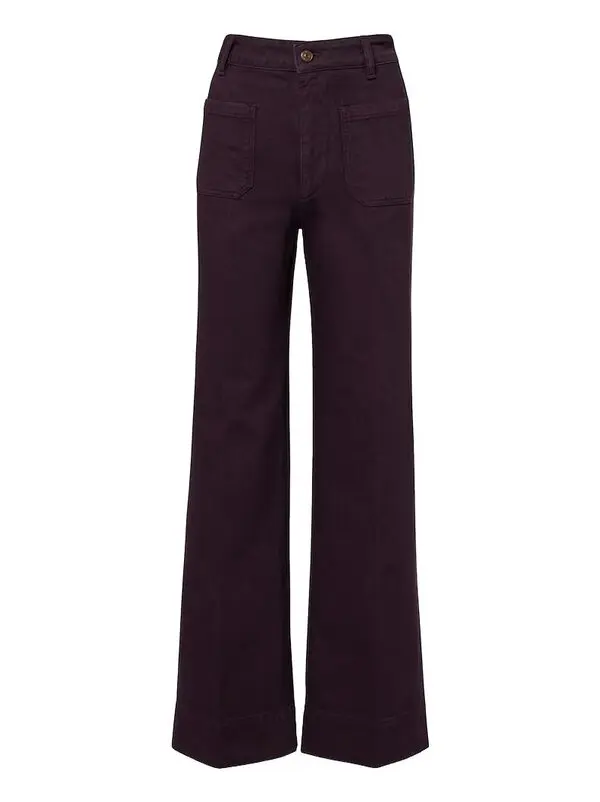 Victoria Beckham Alina Wide-leg Jeans - Burgundy