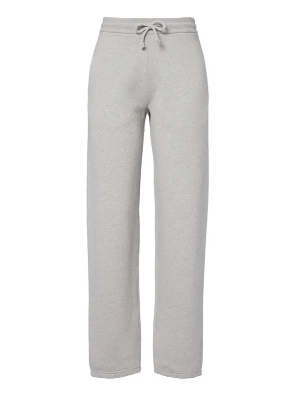 Victoria Beckham Jules Cotton Jersey Sweatpants - Grey
