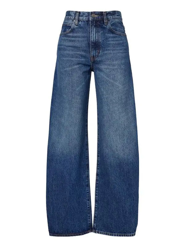 FRAME The Bow Barrel-leg Jeans - Blue