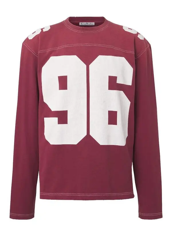 Acne Studios Printed Cotton Jersey T-shirt - Red