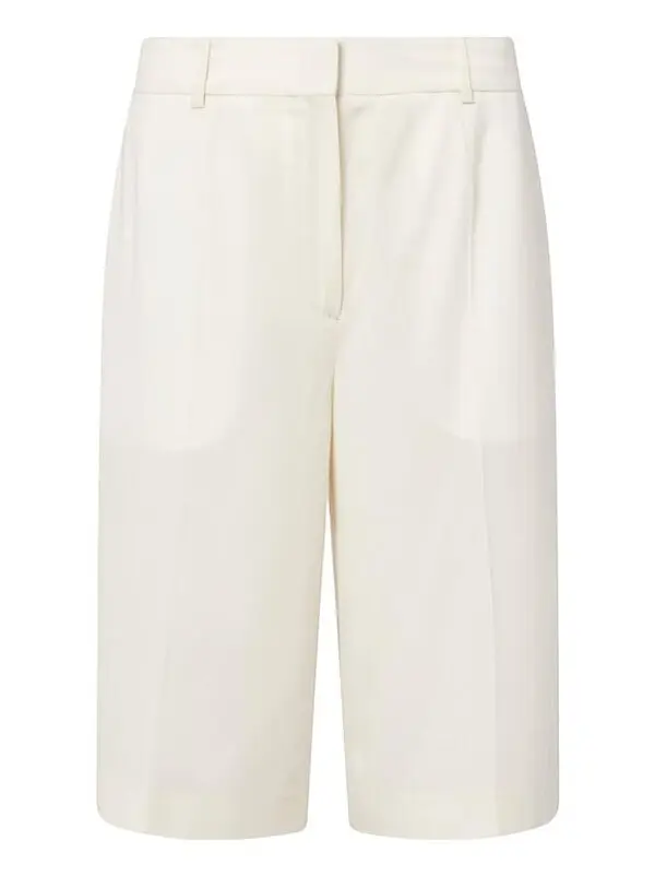 TOTEME Semi-sheer Bermuda Shorts - White