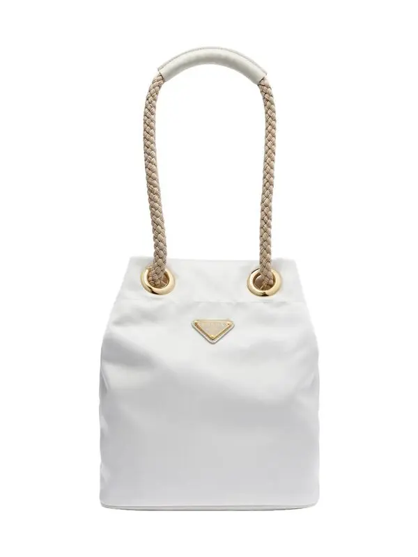 Prada Mariner Re-nylon Small Bucket Bag - White