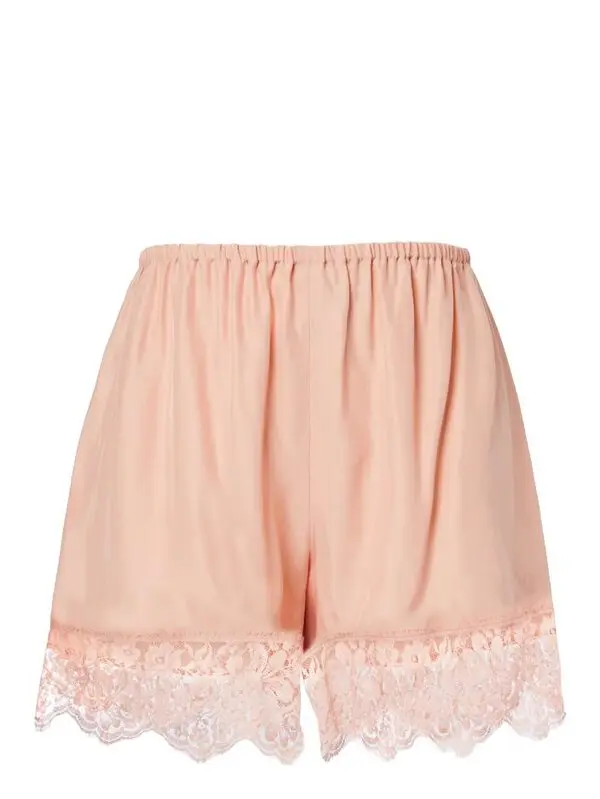 Stella McCartney Lace-trimmed Silk Shorts - Pink