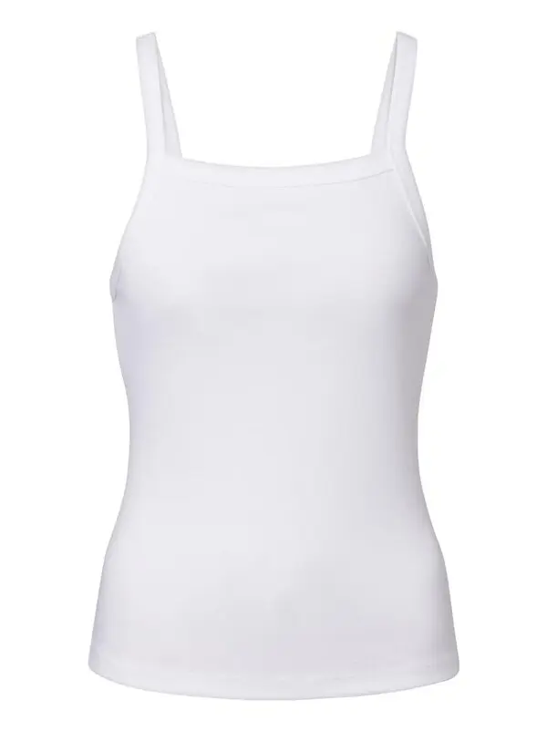 LESET Nando Cotton Jersey Tank Top - White