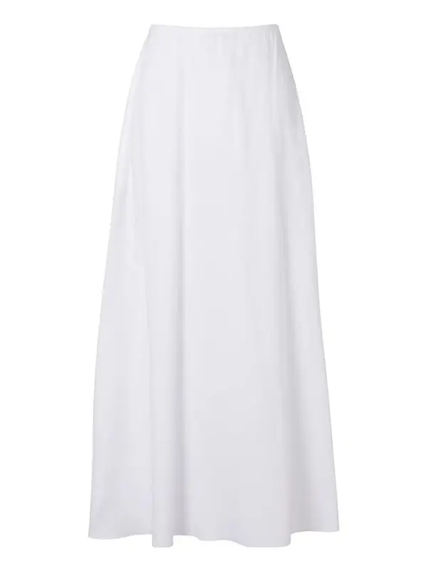 LESET Yoko Cotton Maxi Skirt - White