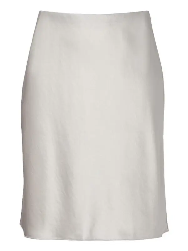 LESET Barb Satin Miniskirt - Grey