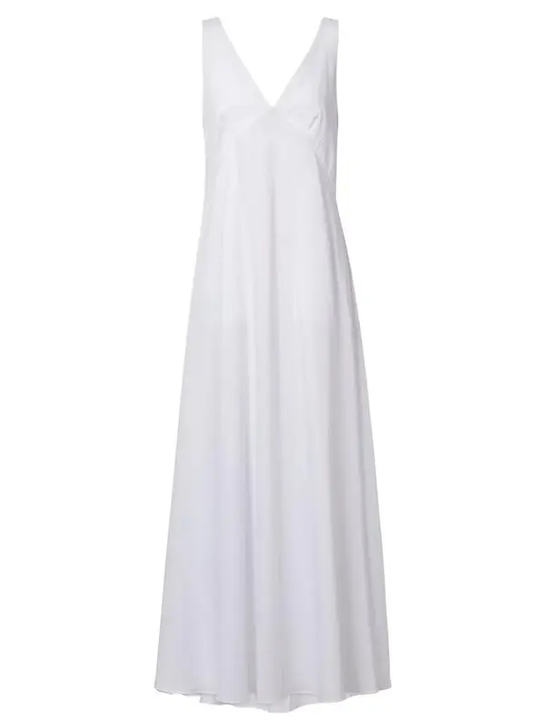 LESET Yoko Cotton Maxi Dress - White
