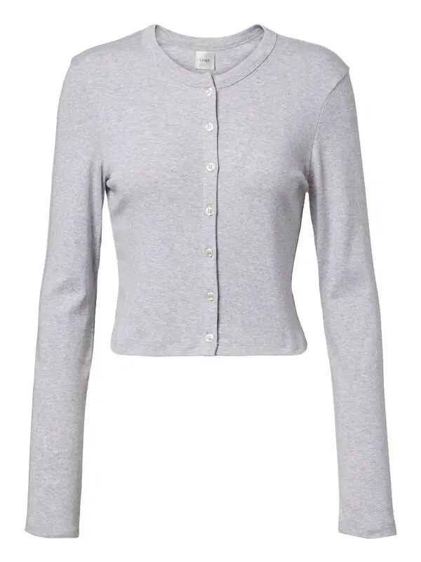 LESET Nando Cotton Jersey Cardigan - Grey