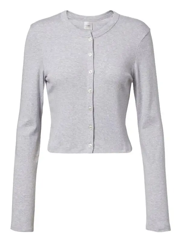 LESET Nando Cotton Jersey Cardigan - Grey