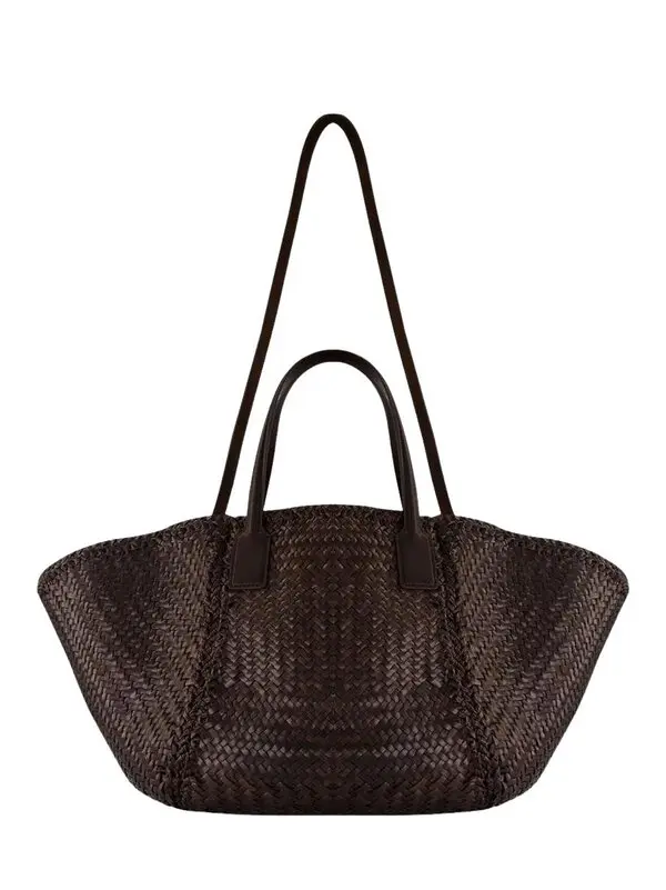 Dragon Diffusion Teresa Woven Leather Shoulder Bag - Brown