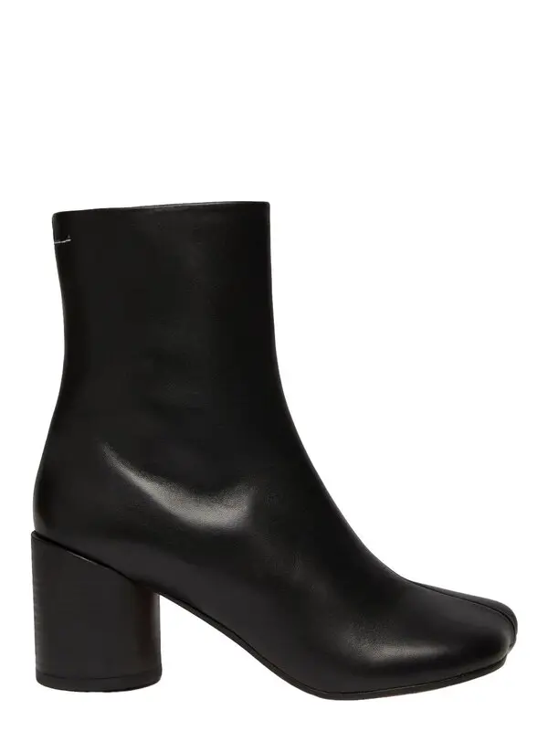 MAISON MARGIELA Tucked-in Heel Leather Ankle Boots - Black