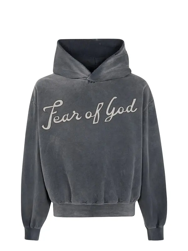 Fear Of God Classic Fit Half Raglan Hoodie - Black