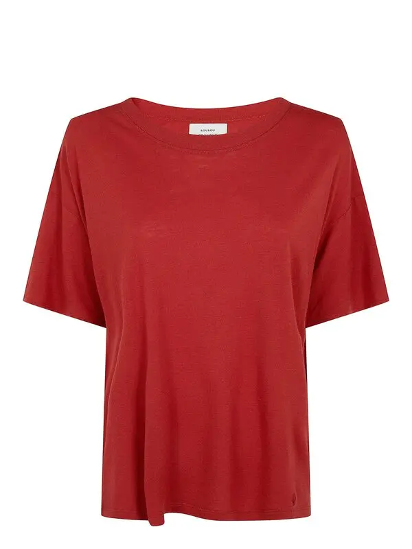 Loulou De Saison Ezra Viscose T-shirt - Red