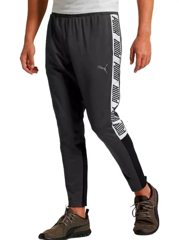 PUMA Logo-lettering Track Pants - Black