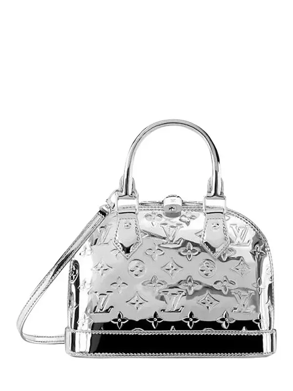 LOUIS VUITTON Alma Bb Monogram Embossed Leather - Grey