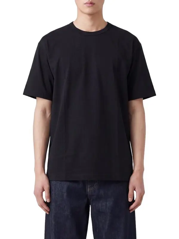 Comme Des Garçons Oversized Cotton T-shirt With Logo - Black